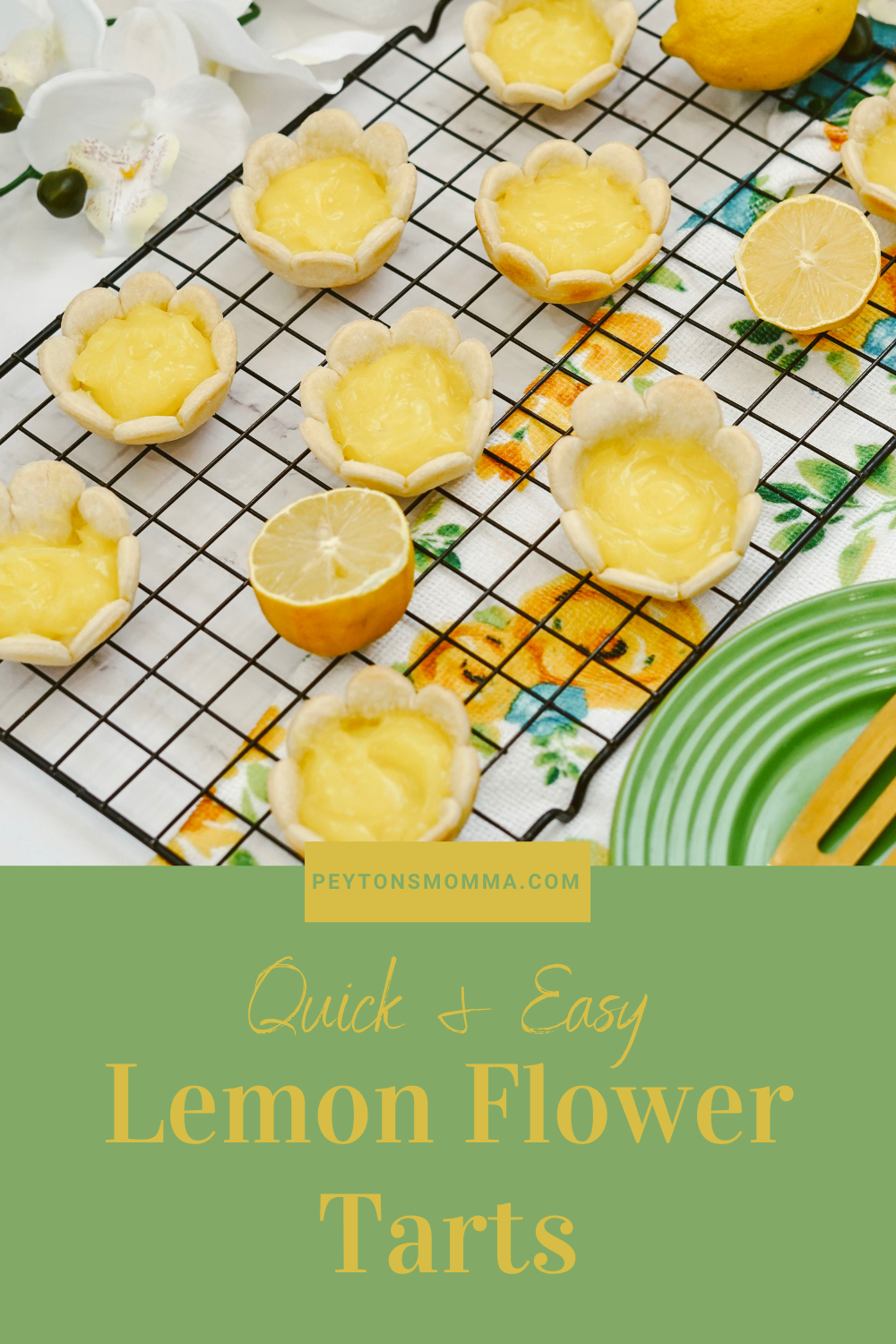 Easy Lemon Flower Tarts - Peyton's Momma™